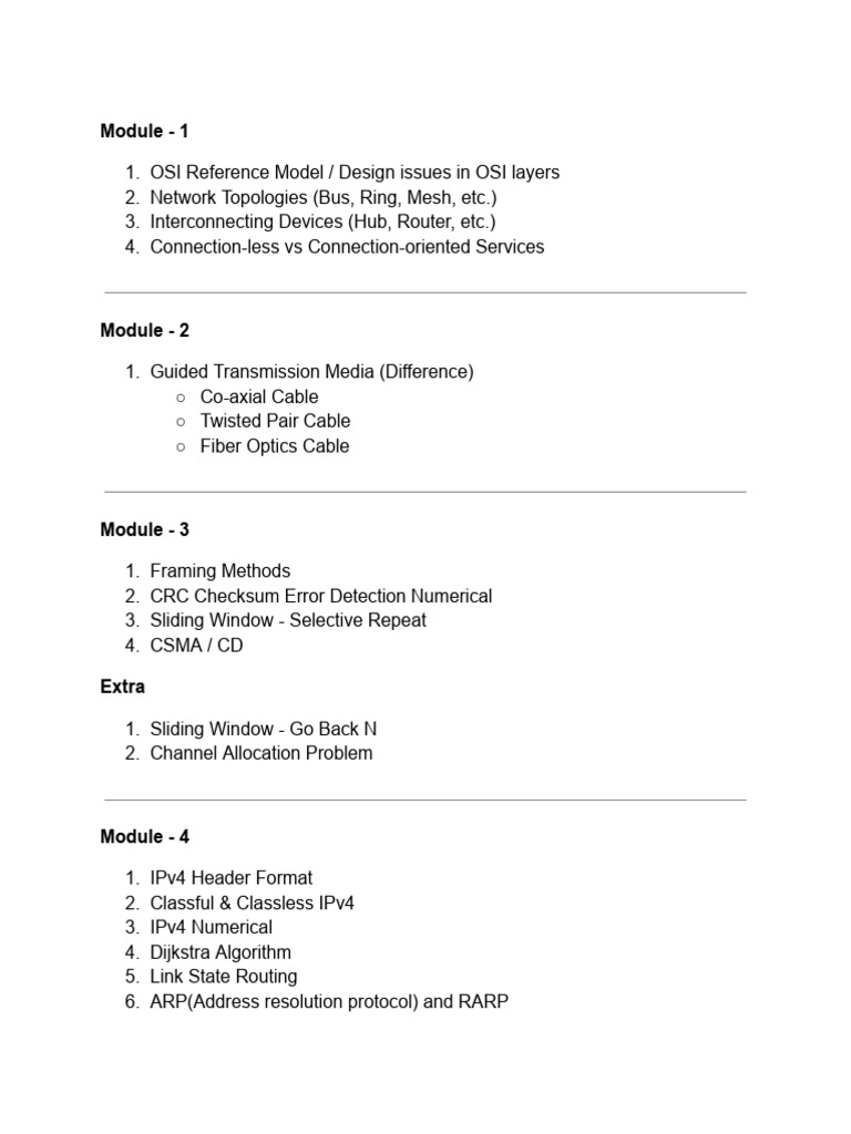 Networking Protocols & Concepts Guide | PDF