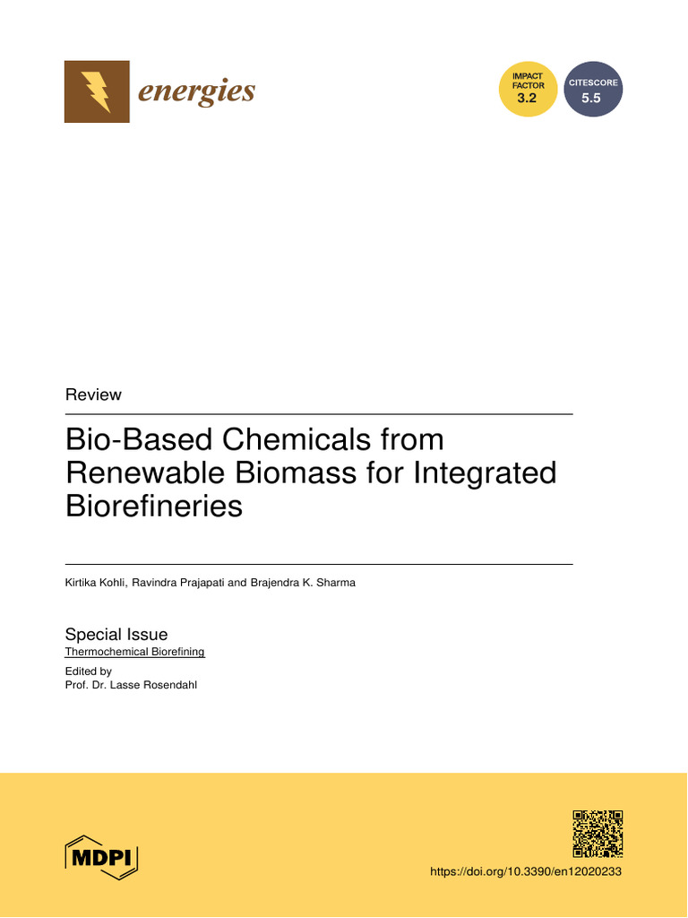 Bio-Based Chemicals from Biomass | PDF | Biorefinery | Hydrogenation