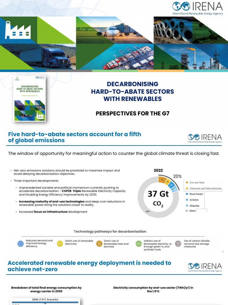 IRENA G7 2024 HtA 1714738972 | PDF | Renewable Energy | Climate Change Mitigation