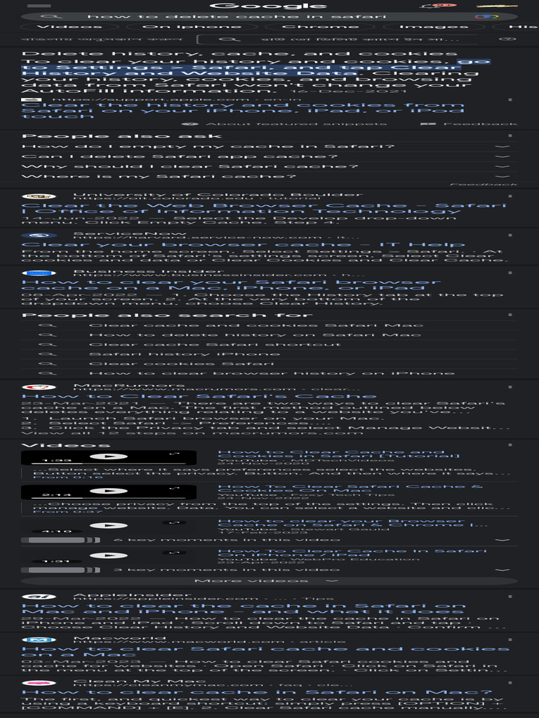 How to Delete Cache in Safari - Google Search | PDF | Safari (Web Browser) | Http Cookie