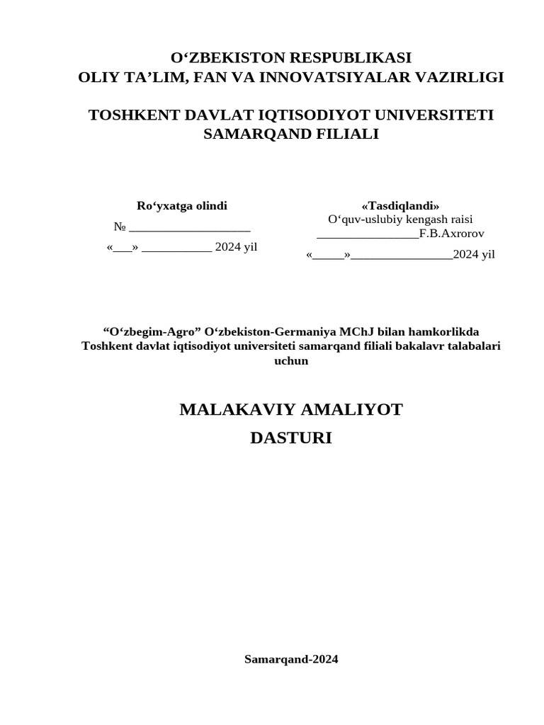 Amaliyot Das | PDF