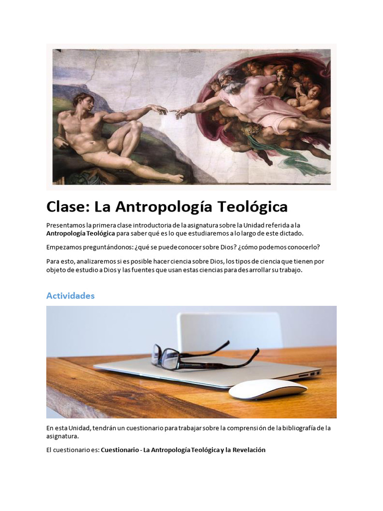 Introducción a la Antropología Teológica | PDF | Fe | Teología