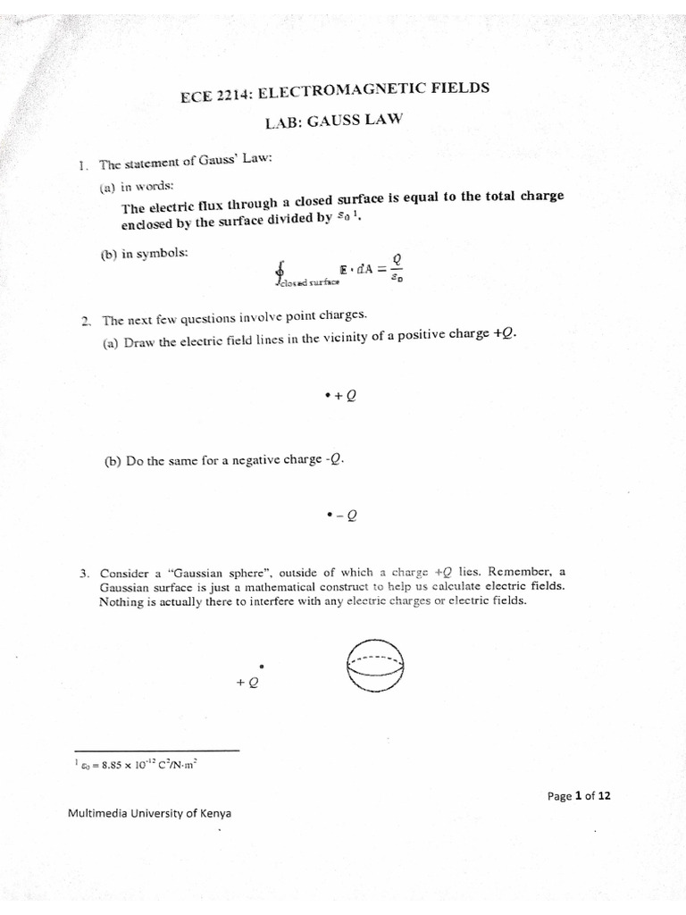 Lab Session ELECTROMAGNETIC FIELDS | PDF