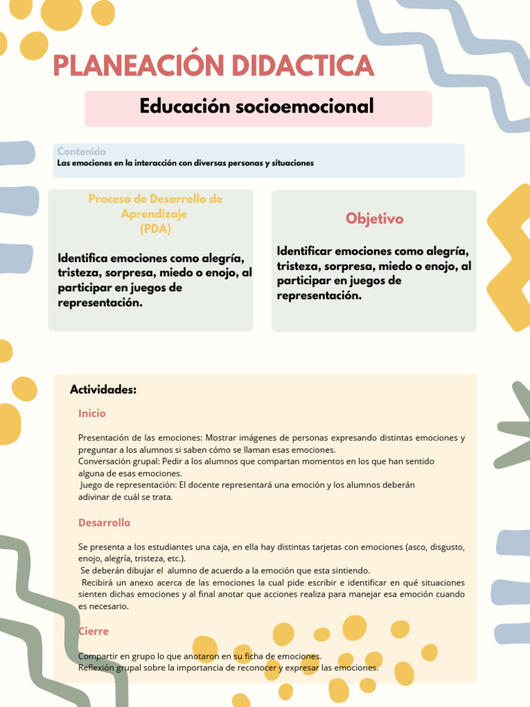 Actividades de Educación Socioemocional | PDF