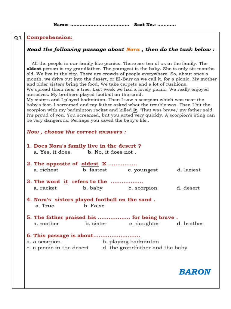 Baron Reading C P | PDF