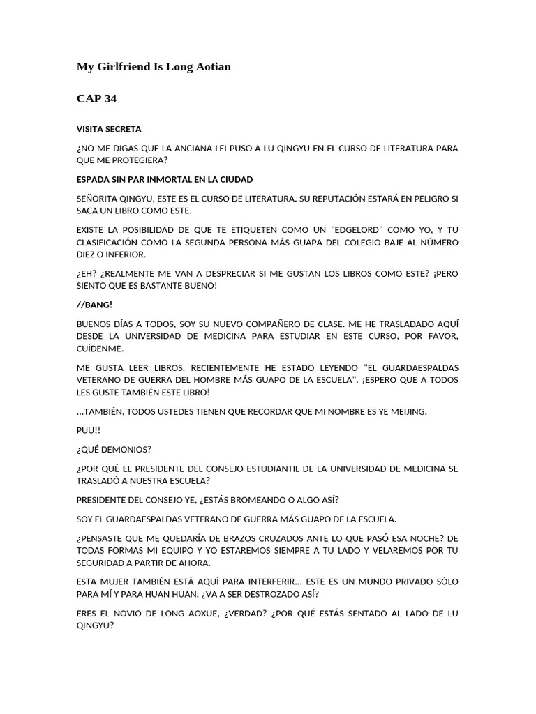 My Girlfriend Is Long Aotian CAP 34 35 | PDF | Duendes