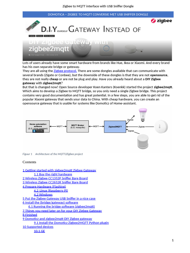 Zigbee-Mqtt Interface With Usb Dongle | PDF | Computing | Computer Science