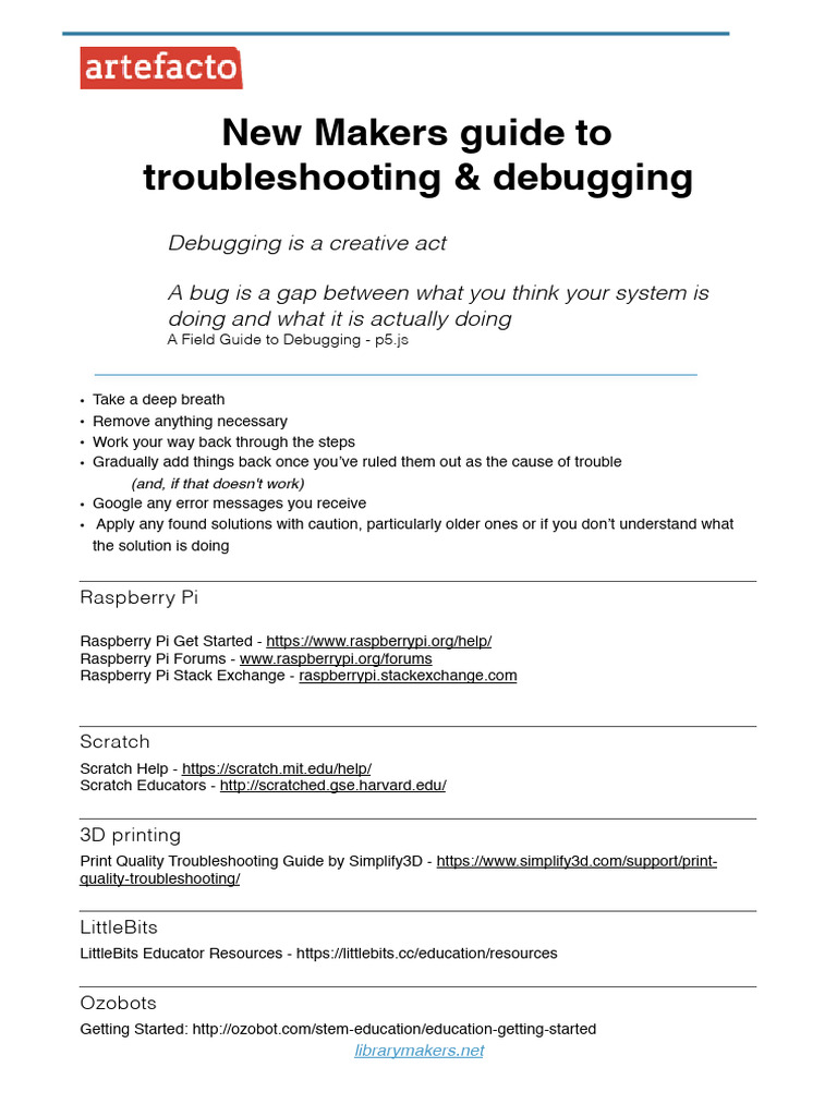 New Makers Guide To Troubleshooting & Debugging | PDF