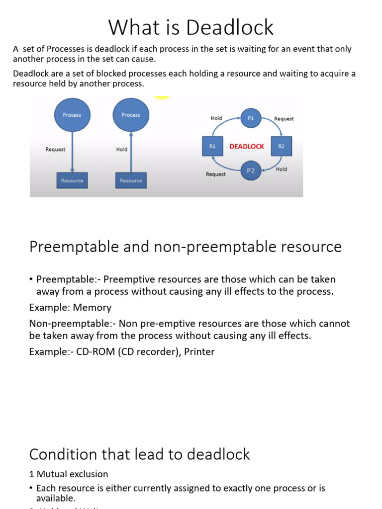 Deadlock | PDF | Operating System Technology | Computer Programming