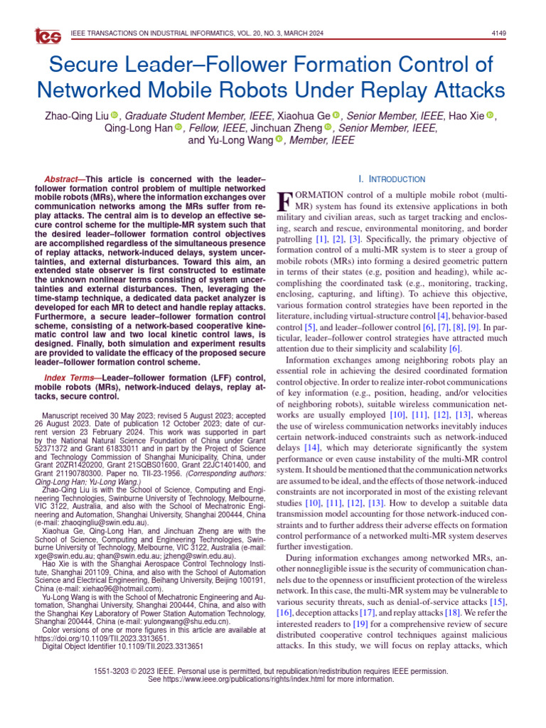 5 Secure - LeaderFollower - Formation - Control - of - Networked - Mobile - Robots - Under ...