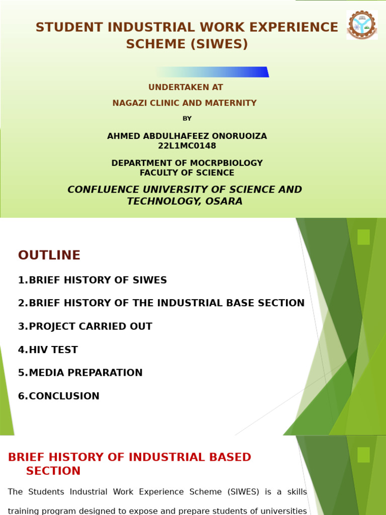 SIWES Report: Nagazi Clinic Experience | PDF | Growth Medium | Microbiology