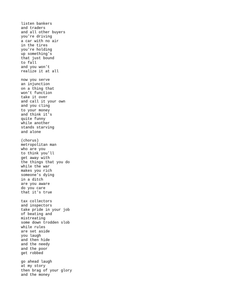 Metropolitan Man | PDF