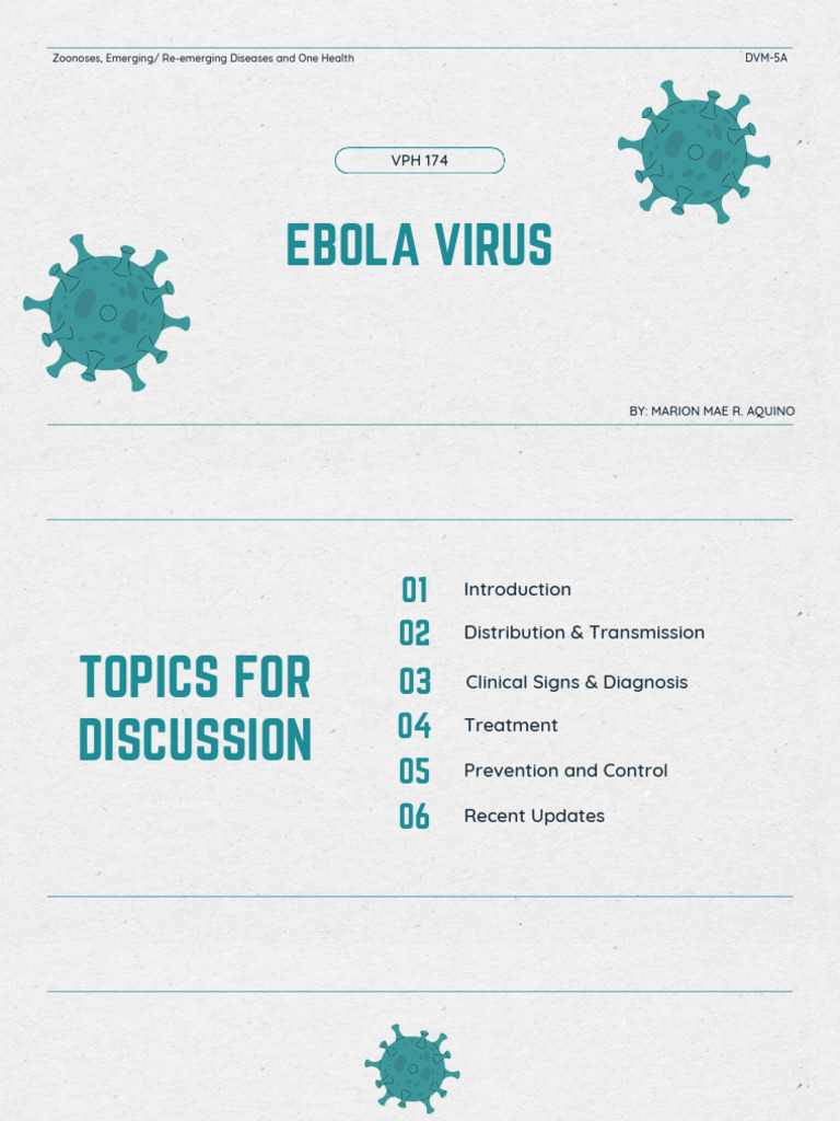 Ebola Virus PPT - Aquino, Marion Mae (Dvm5a) | PDF | Virus | Fever