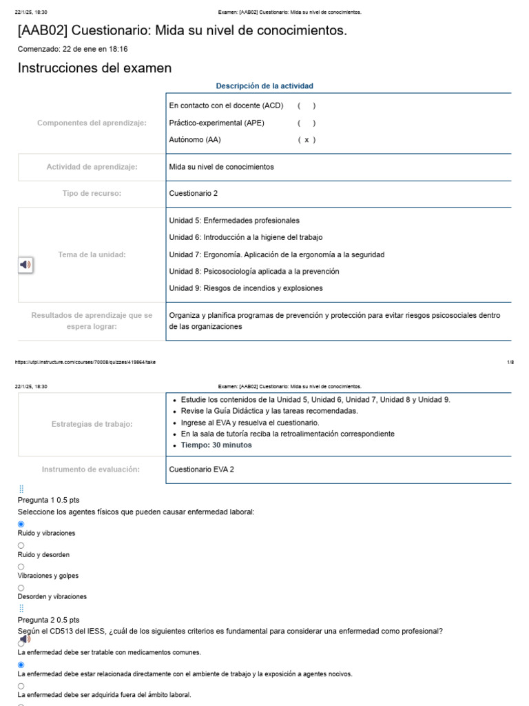 Examen_ int2 9,5[AAB02] Cuestionario_ Mida su nivel de conocimientos_ | PDF | ruido | Combustión