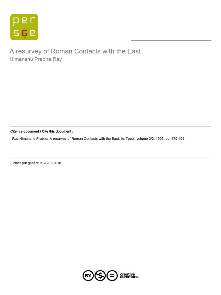 Roman Trade Routes in the Indian Ocean | PDF | Indian Ocean | Trade