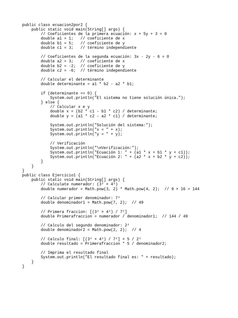 Ejercicios Matematicas | PDF