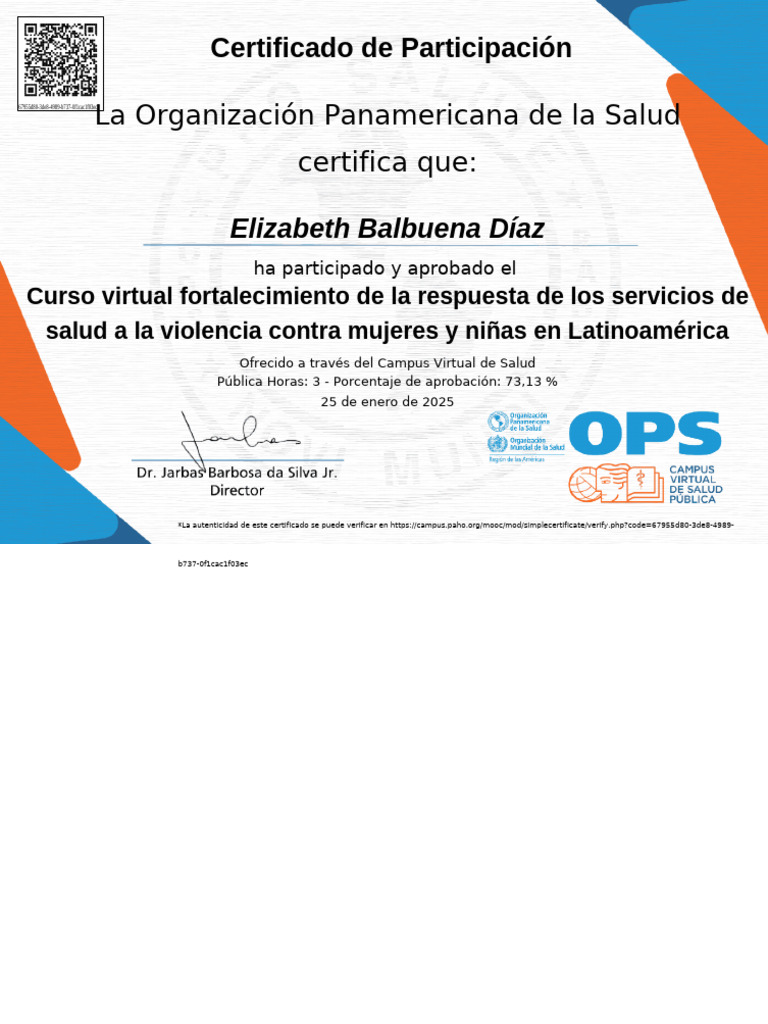 Curso Virtual de Capacitación Sobre La Respuesta Del Sistema de Salud A ...