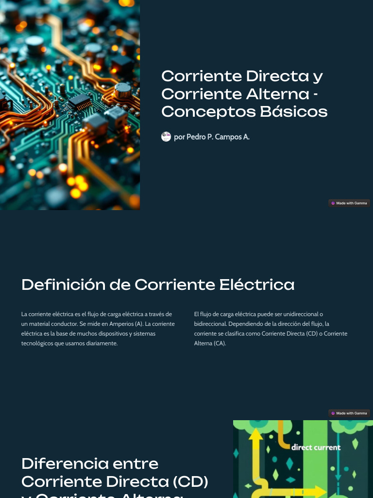 Corriente Directa vs Alterna: Guía Esencial | PDF | Corriente eléctrica ...