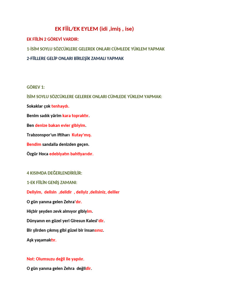 Ek Fiil | PDF