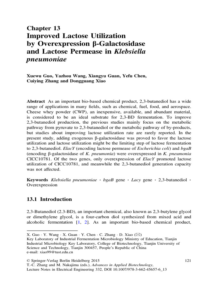014-Chapter 13 Improved Lactose Utilization by Overexpression β ...