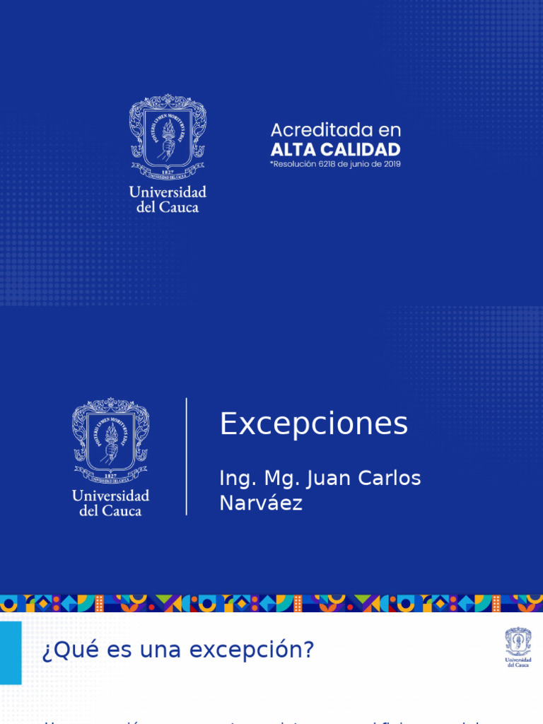 Excepciones | PDF | Ingeniería Informática | Programación orientada a objetos