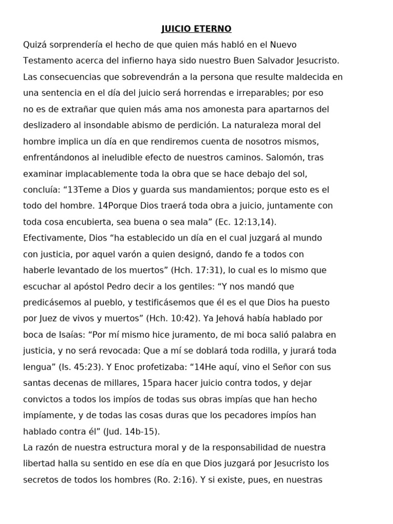 Juicio Eterno | PDF | Mitología | Creencia religiosa y doctrina