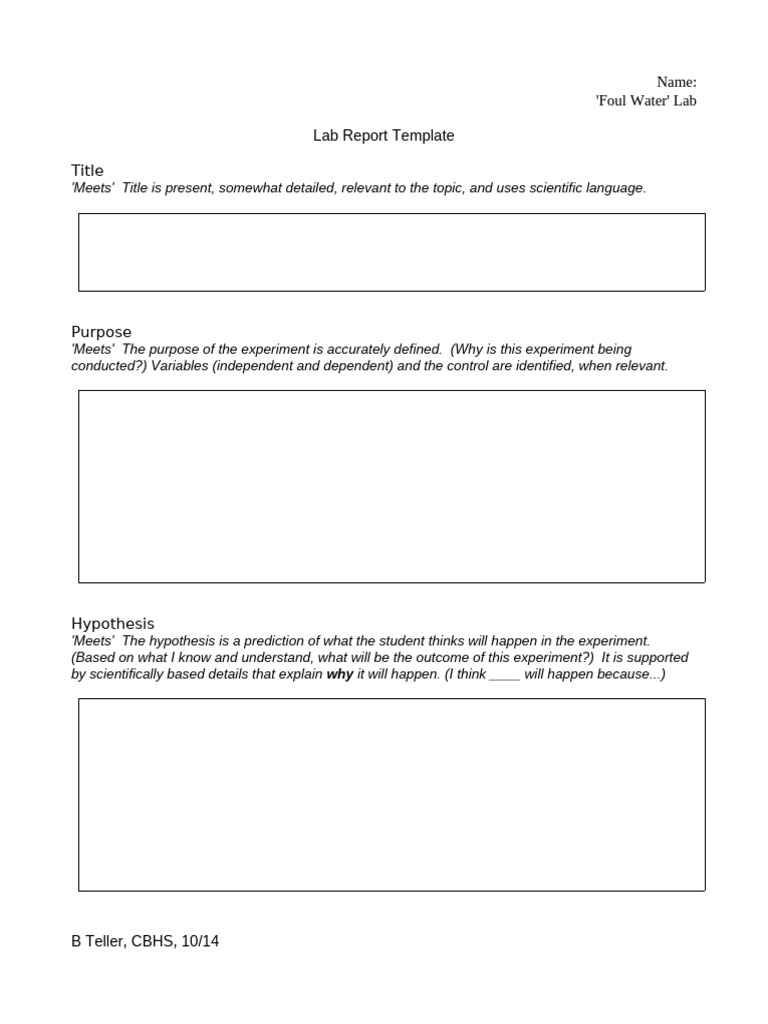 lab template nov 13 | PDF | Experiment | Hypothesis