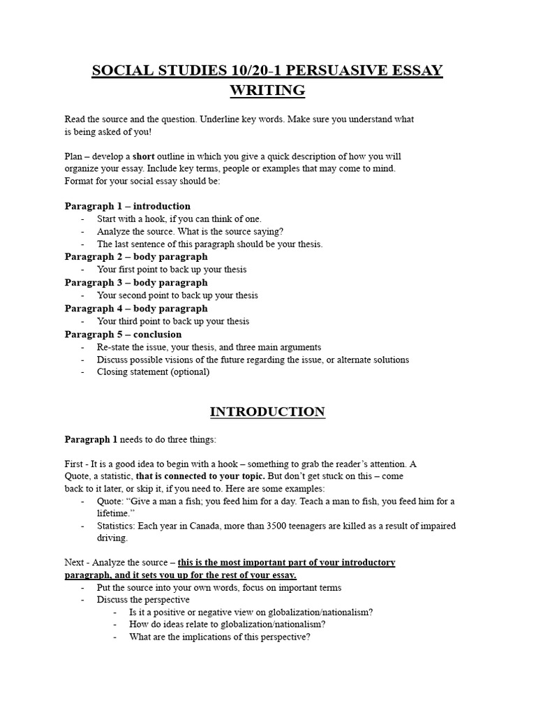 Intro To Position Paper | PDF | Essays | Argument