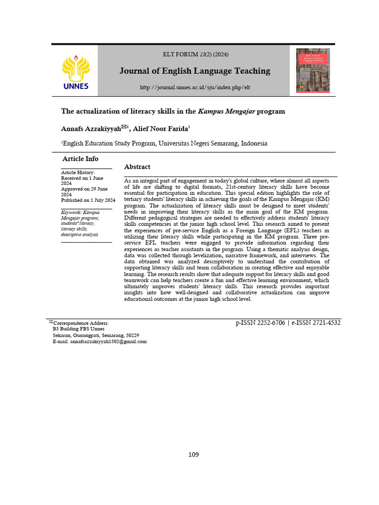 3.+Revised the+Actualization+of+Literacy+Skills +(Sesuai+Template) | PDF | Literacy ...