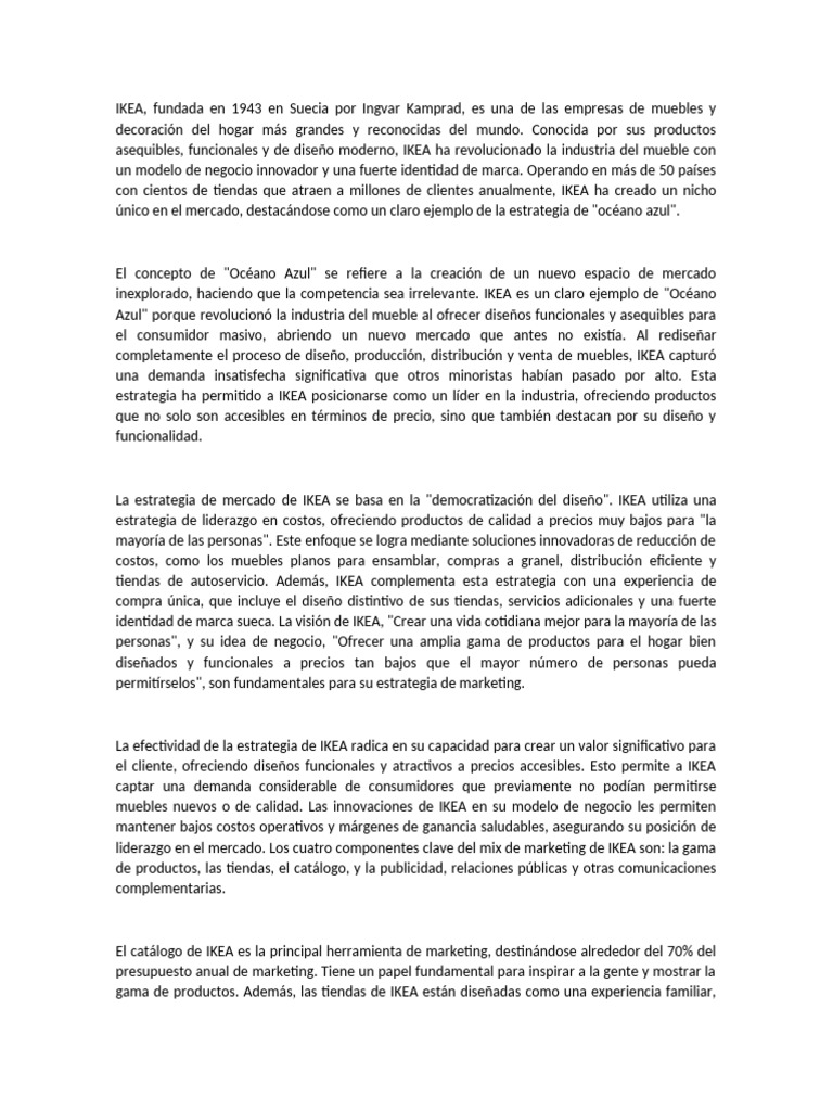 Ikea PROYECTO FINAL | PDF | Marketing | Marca