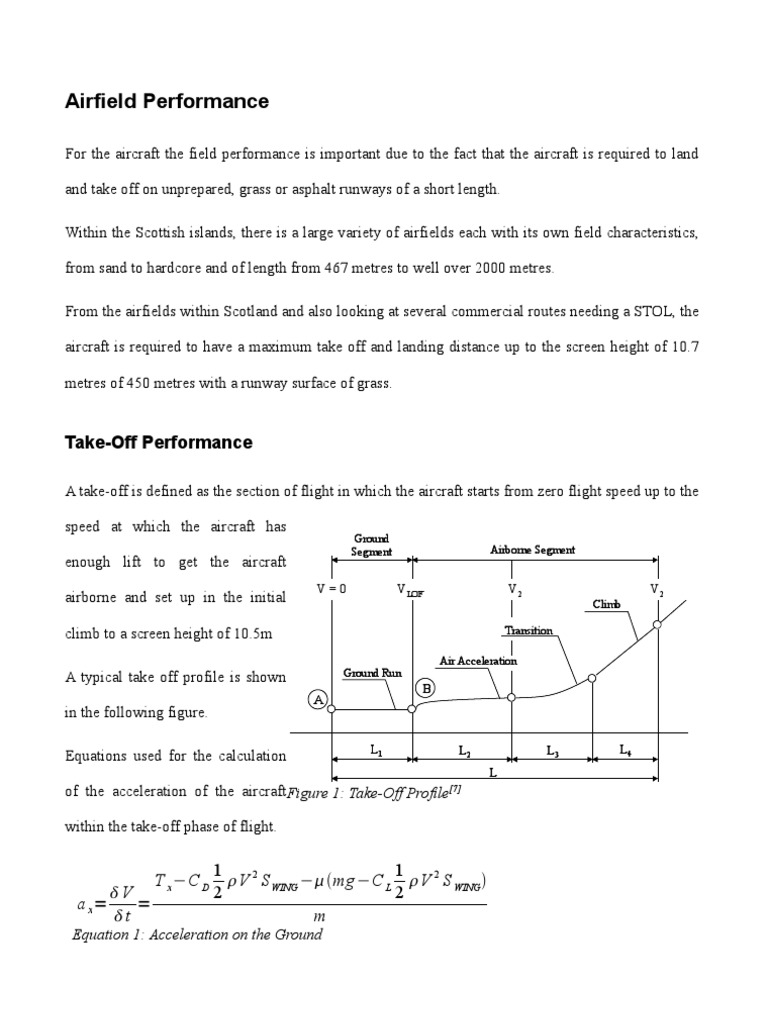 Airfield Performance | PDF | Takeoff | Drag (Physics)