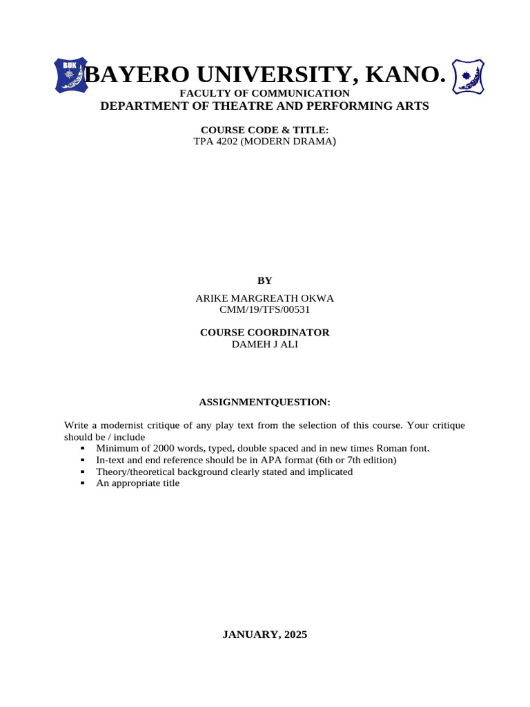 Modern Polyandry in Ojoniyi's Play | PDF | Modernism | Patriarchy