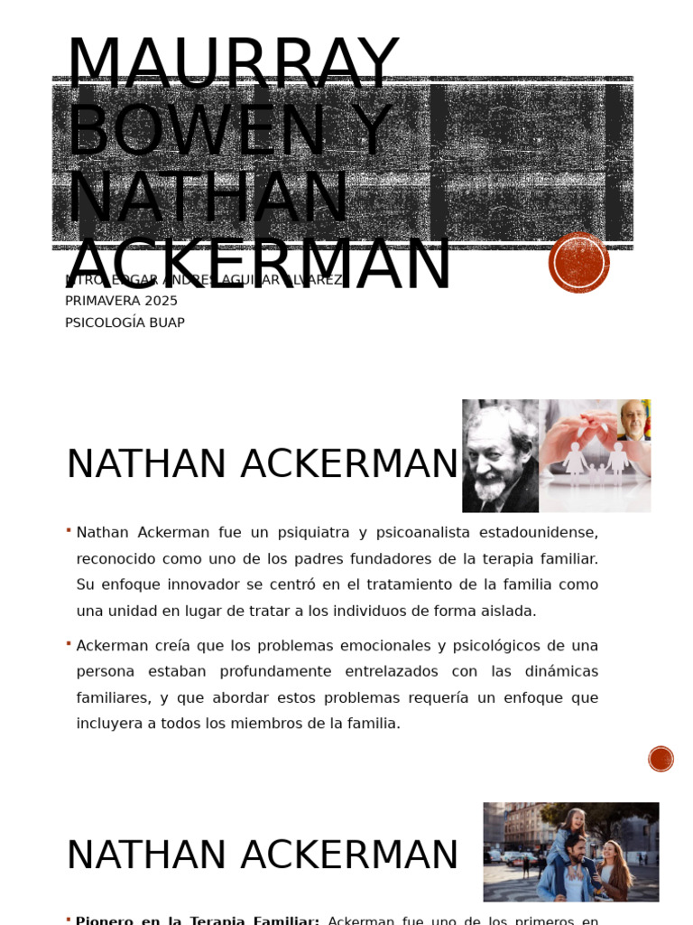 Nathan Ackerman y Murray Bowen | PDF | Psicoterapia | Las emociones