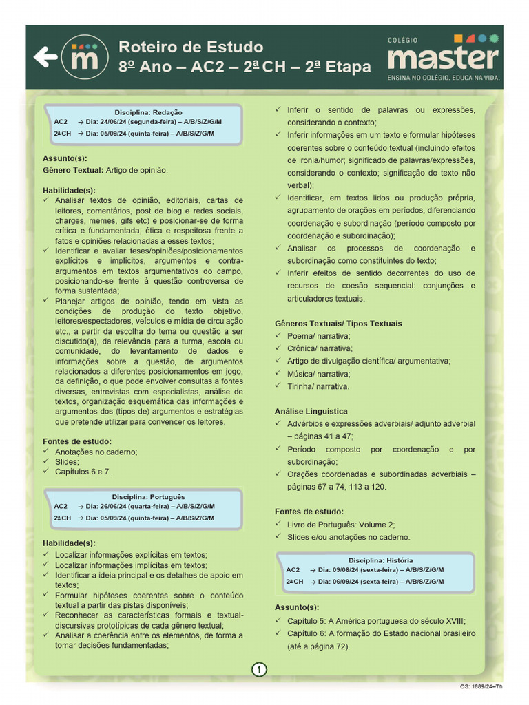 Roteiro de Estudos AC2 | PDF | Editorial