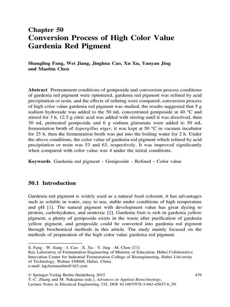 053-Chapter 50 Conversion Process of High Color Value Gardenia Red ...