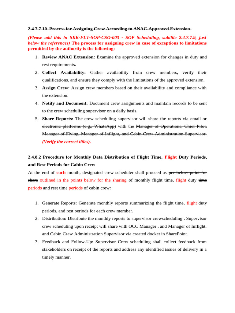 Procedure revision - Corrected | PDF