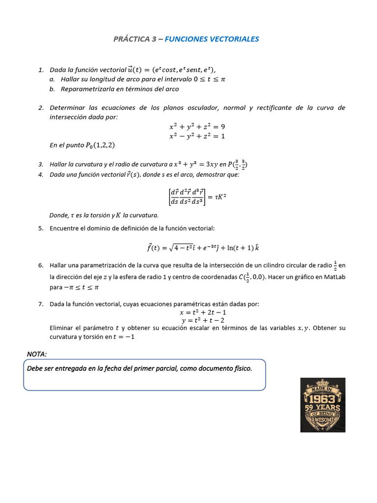Práctica Funciones Vectoriales | PDF