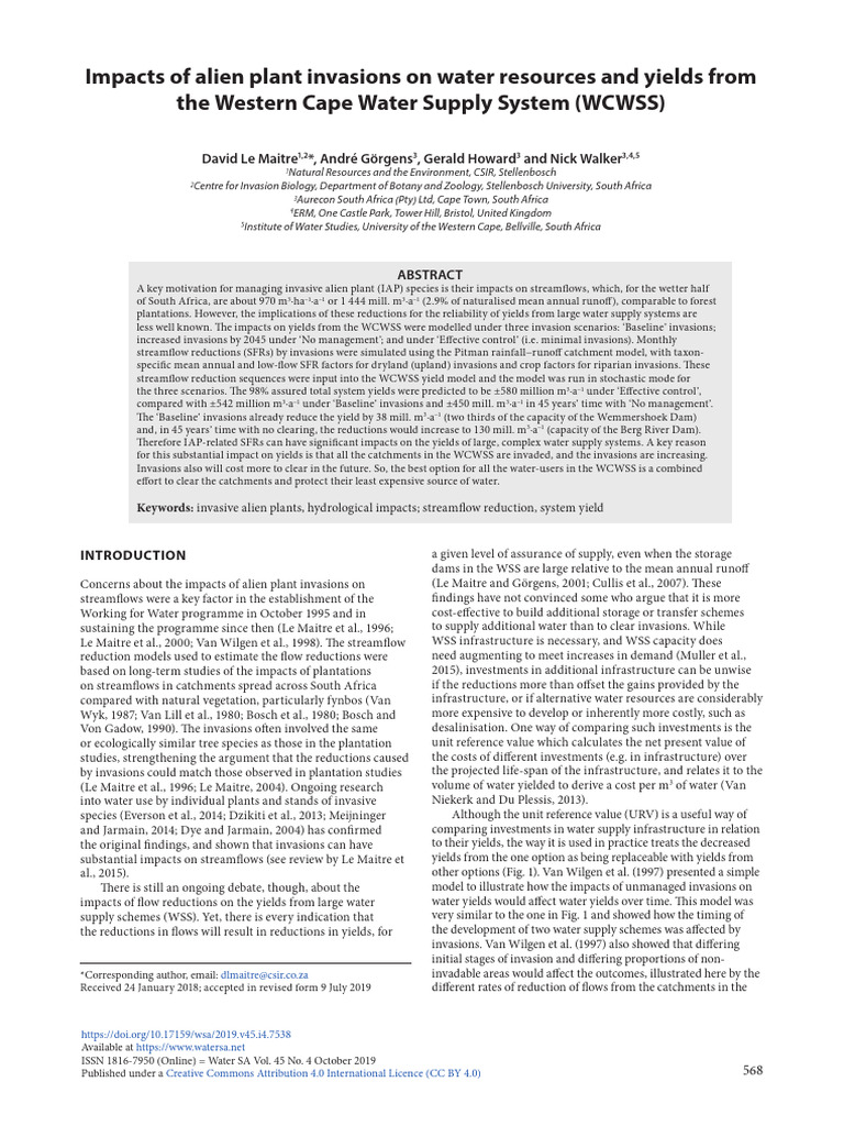 Science 3 Alien Plant Invasion | PDF | Evapotranspiration | Riparian Zone