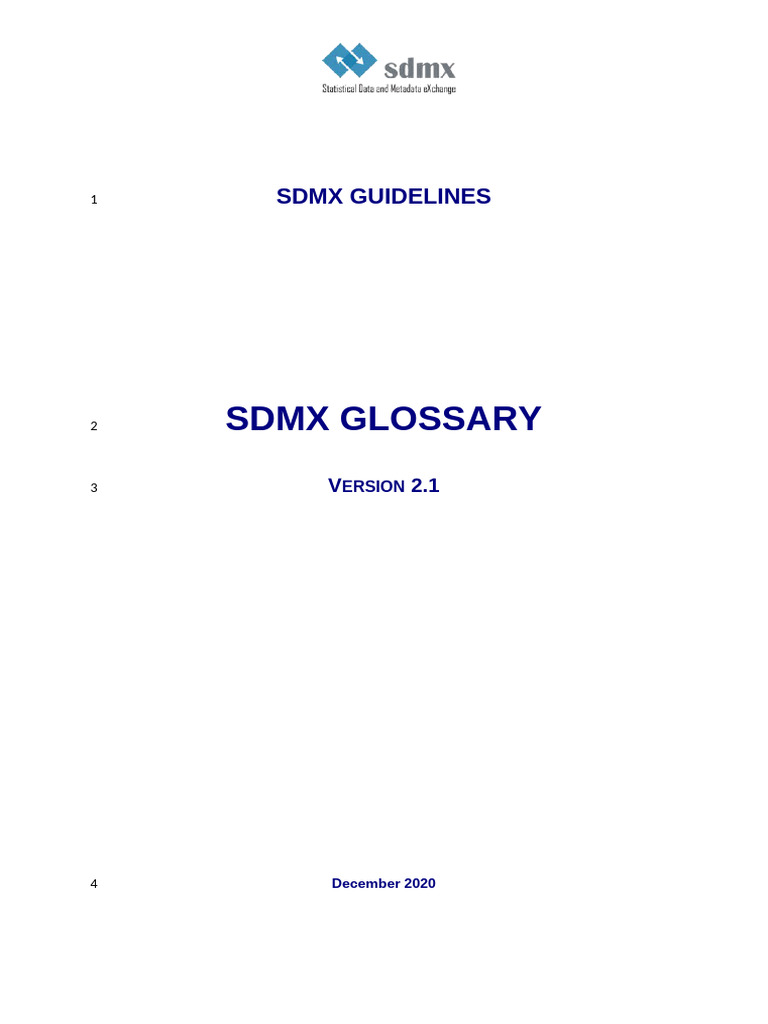 SDMX Glossary Version 2 1-Final-2 | PDF | Accuracy And Precision | Metadata