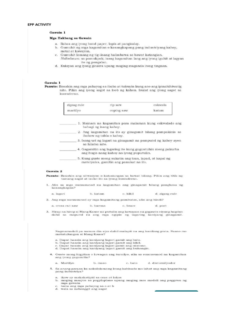 EPP Activity | PDF