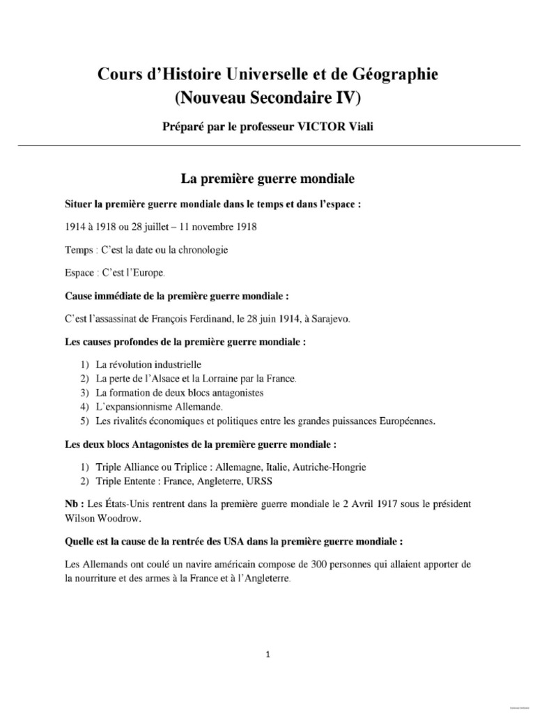 Universelle Histoire NSIV | PDF