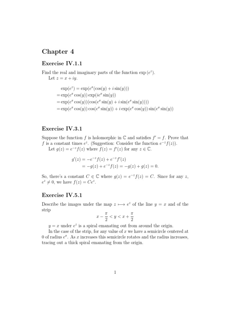 Chapter 4, Donald Sarason's Complex Function Theory. | PDF | Subtraction | Manifold
