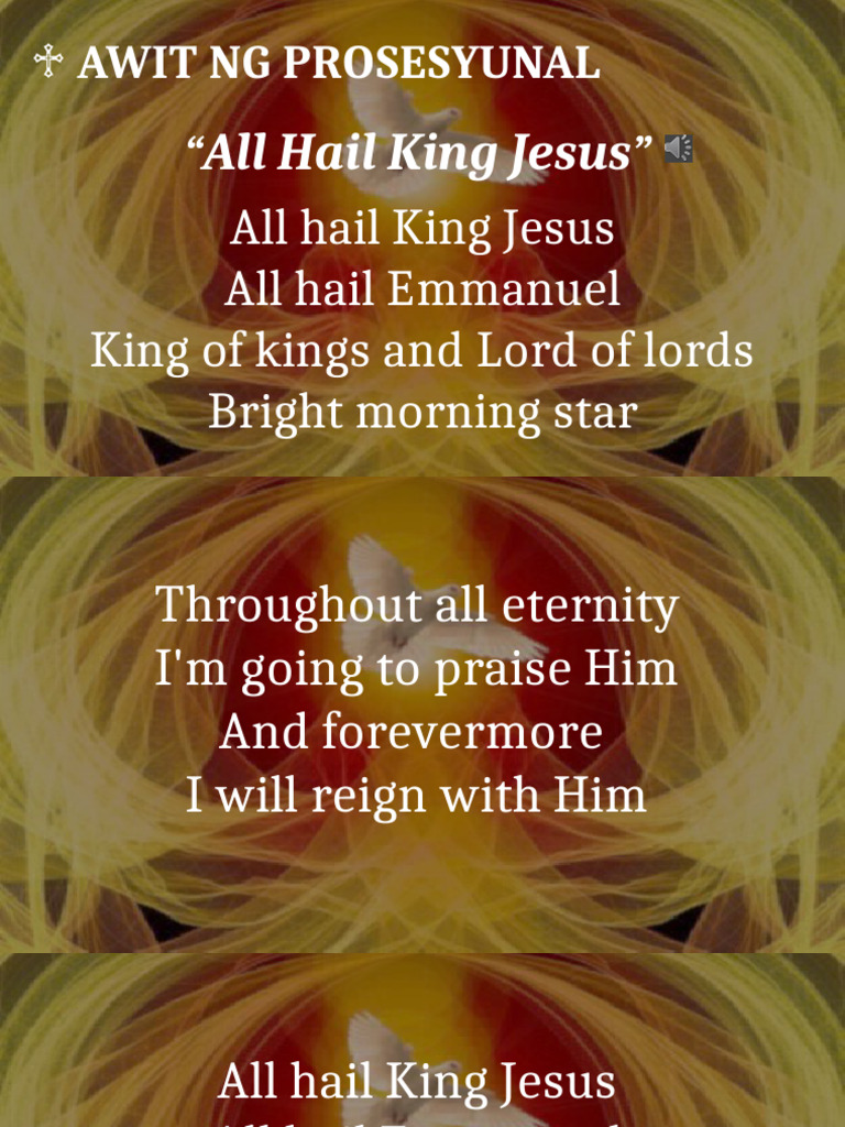 All Hail King of Jesus | PDF