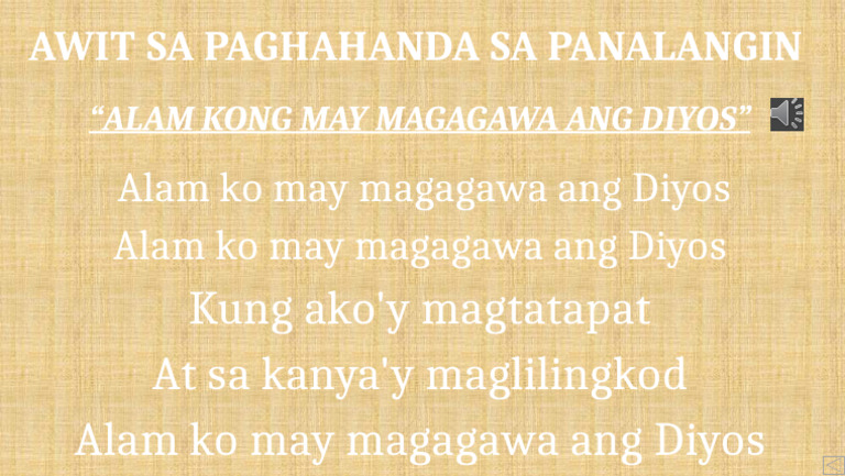 Alam Kong May Magagawa Ang Diyos | PDF