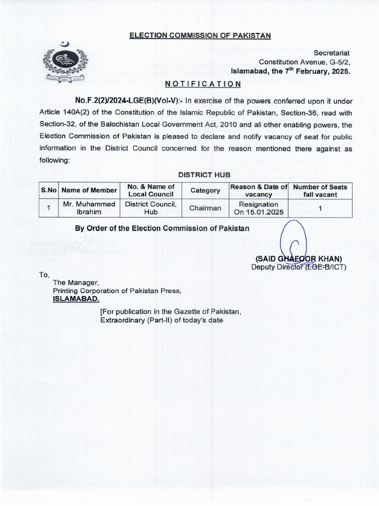 ECP HuB notification 7 Feb 2025 | PDF