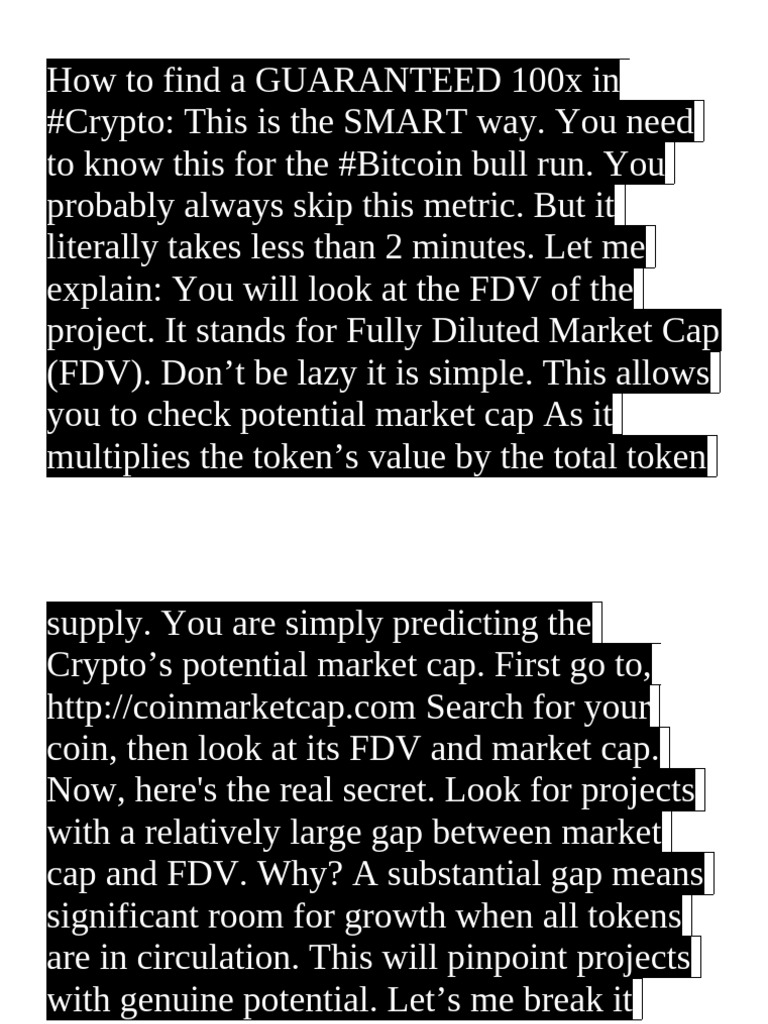 How To Find A GUARANTEED 100x in | PDF