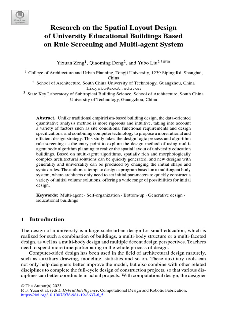 Research On The Spatial Layout Design of Universit | PDF | Area ...