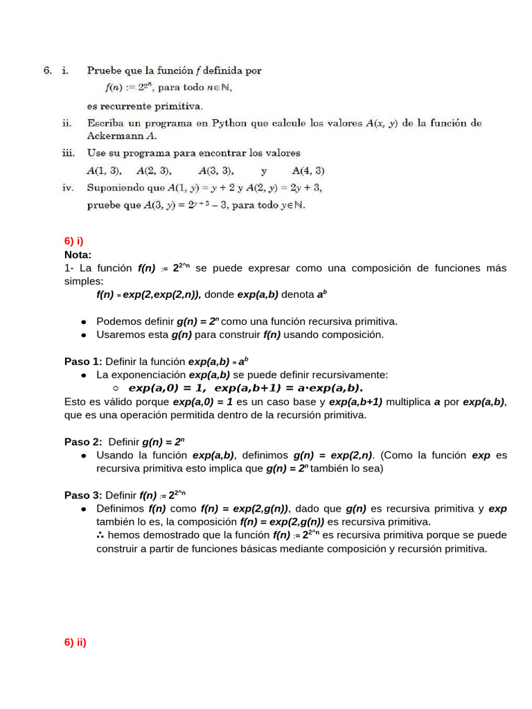 Ejercicio # 6 | PDF | Recursividad | Matemáticas Aplicadas