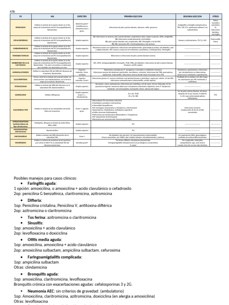 ATB | PDF | Penicilina | Inmunología