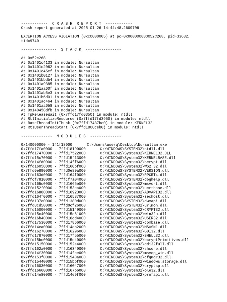 crash_report | PDF | Ibm Pc Compatibles | X86 Architecture